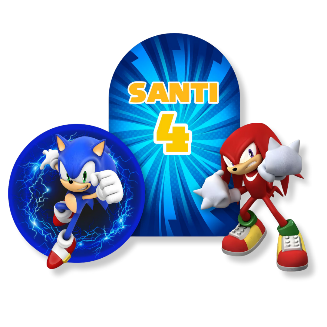 Sonic & Knuckles Birthday Backdrop | Custom Box Prints