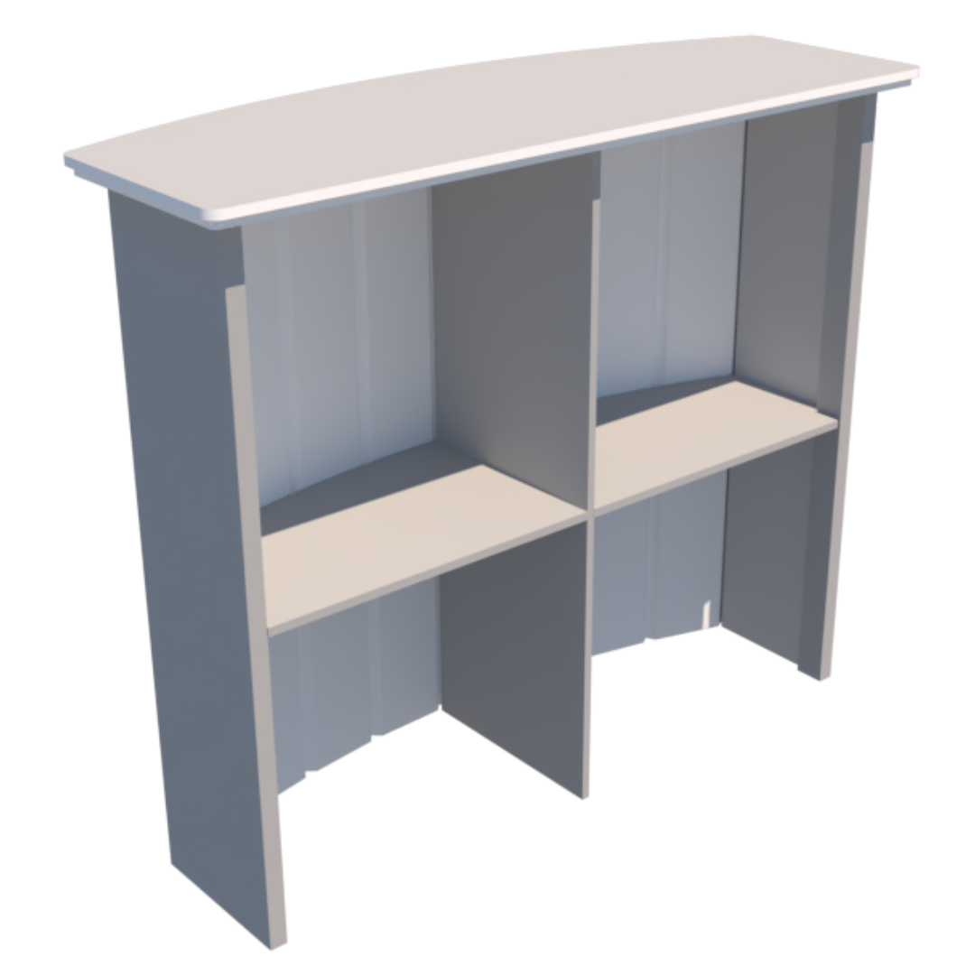 Curved Counter 48" TA-040A | Custom Box Prints